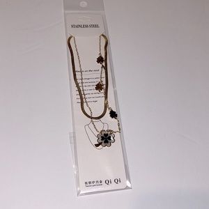 Jewelry | Vintage Style Four Leaf Clover Flower Titanium Steel Gold ...